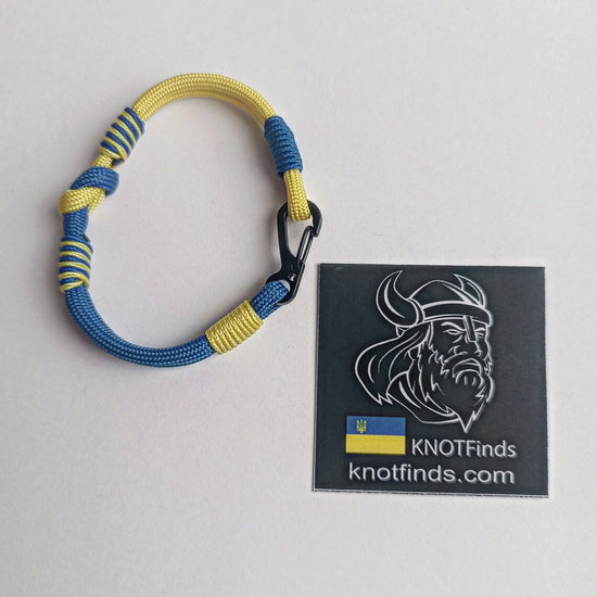 Ukrainian solidarity bracelet. Ukrainian flag. Thin paracord bracelet ...